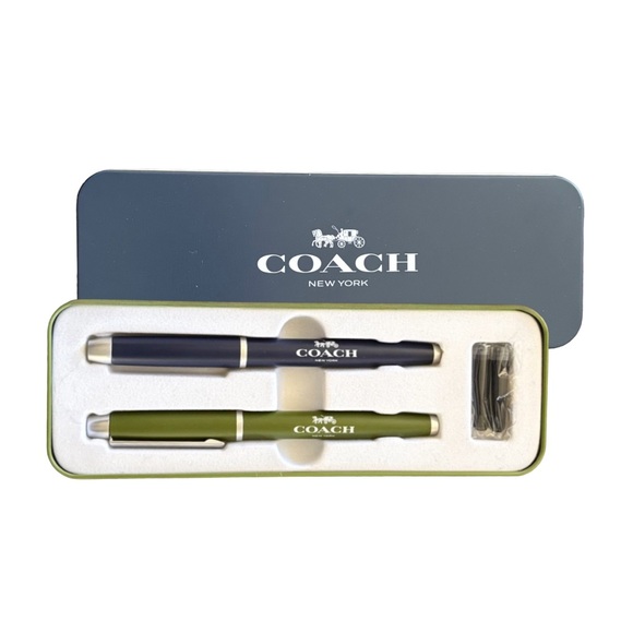 Coach | Accessories | Coach Pen Set Refillable Ballpoint And Fountain ...